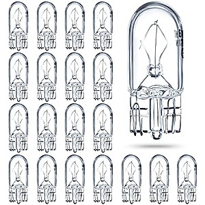 Honoson 1/4 Wedge Base 12V 5W Bulb Clear Krypton Light Bulb for Landscape, RV and Cabinet Lighting (20 Pieces)