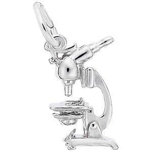 Rembrandt Charms Microscope Charm, Sterling Silver