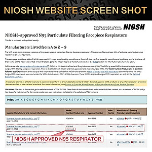 N95 Mask NIOSH Approved 25-Pack, Particulate Respirator N95 Face Masks Universal Fit - Individually Wrapped, Black