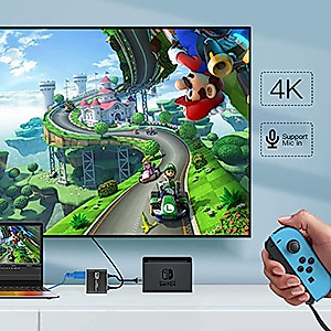 Nardool 4K HDMI Video Capture Card,USB 3.0 C Video Capture Card,Grabber Device,Full HD 1080P for Game Recording,Streaming/PS5/nintendo Switch (ND-CC-C4)