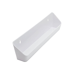 Aiwaiufu Kitchen Sink Front Trays Tip Out Tray Set 14 Inch Polymer Plastic White (2 Pack)