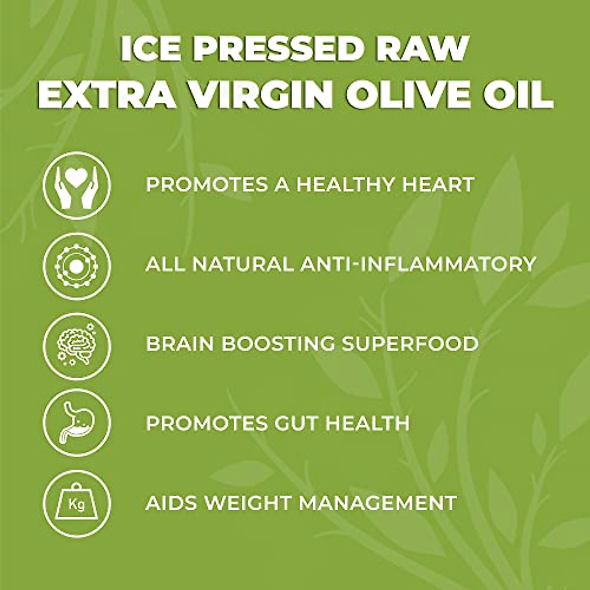 Olive Oil | USDA Organic Extra Virgin Olive Oil | Ice Pressed Extra Virgin Olive Oil | Supports Digestive Health | High in Nutrients | Raw | Vegan | Non-GMO | Gluten Free | 13 Fl Oz