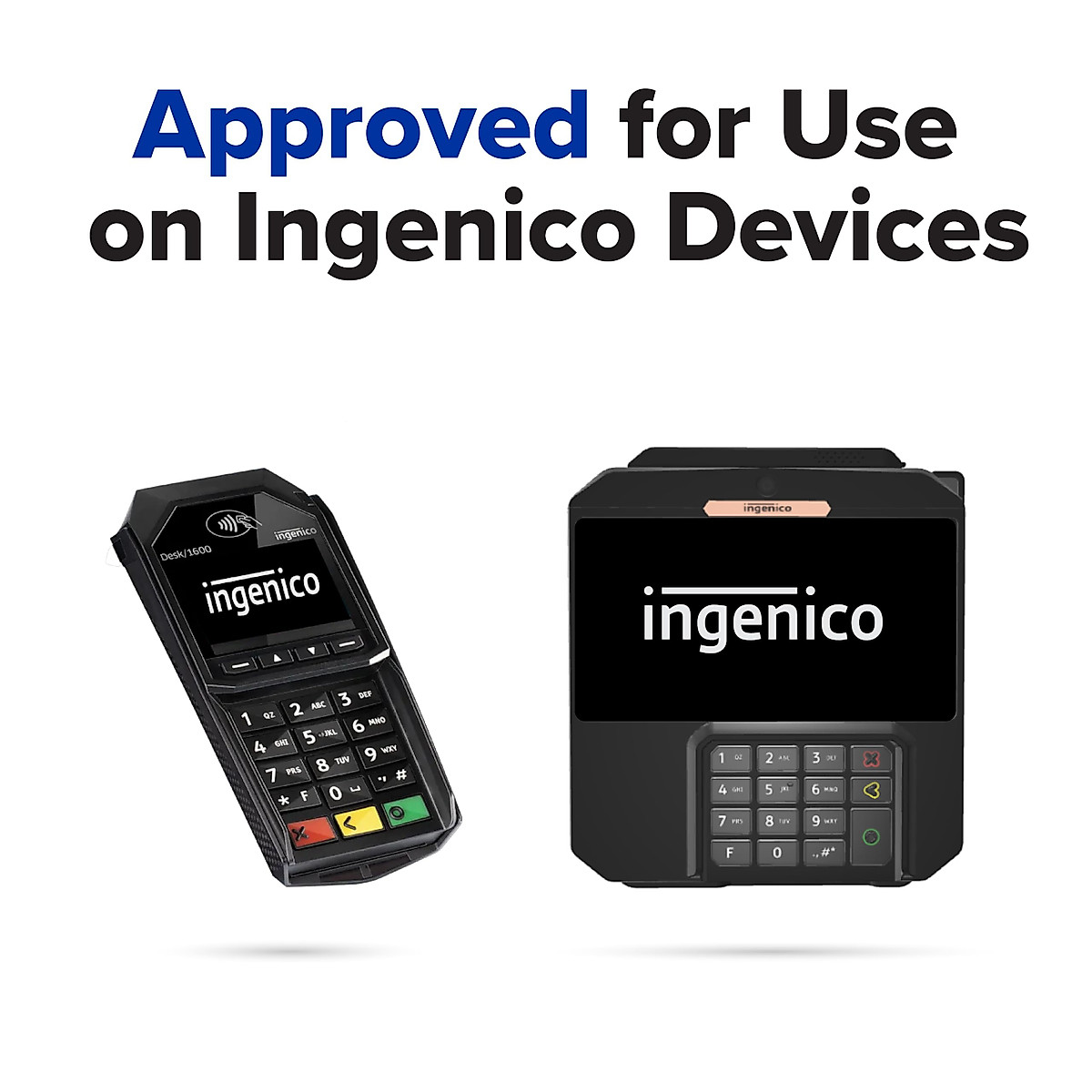 Ingenico Card Terminal Cleaning Card Featuring Waffletechnology, 40 Cards Per Box