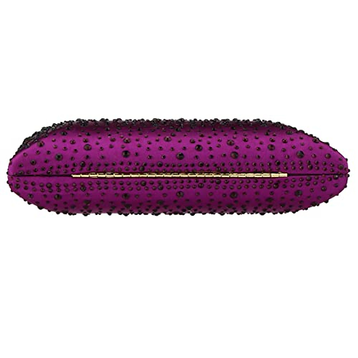 Vistatroy Women's Evening Bag Sparkling Rhinestone Wedding Evening Party Clutch Handbag Purse Chain Shoulder Crossbody Bag (Dark purple)