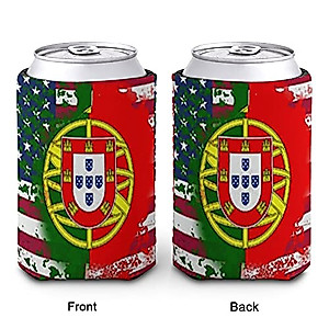 2 PCS Portuguese Us Half Portugal America Flag Can Cooler Party Gift Beer Drink Coolers Coolies