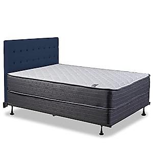 Greaton, 10-Inch Medium Plush Tight top Innerspring Mattress & 8" Wood Box Spring Set with Frame, Twin
