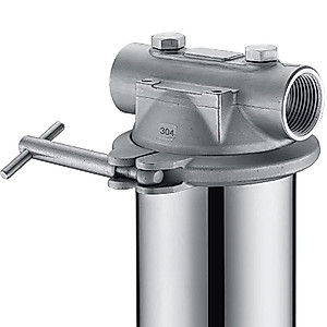 Amwater Stainless Steel Filter Housing for Filter Cartridge, Water Filter Housing for Whole House Water Purification of Stainless Steel 304 (10" C Housing-1 NPT)