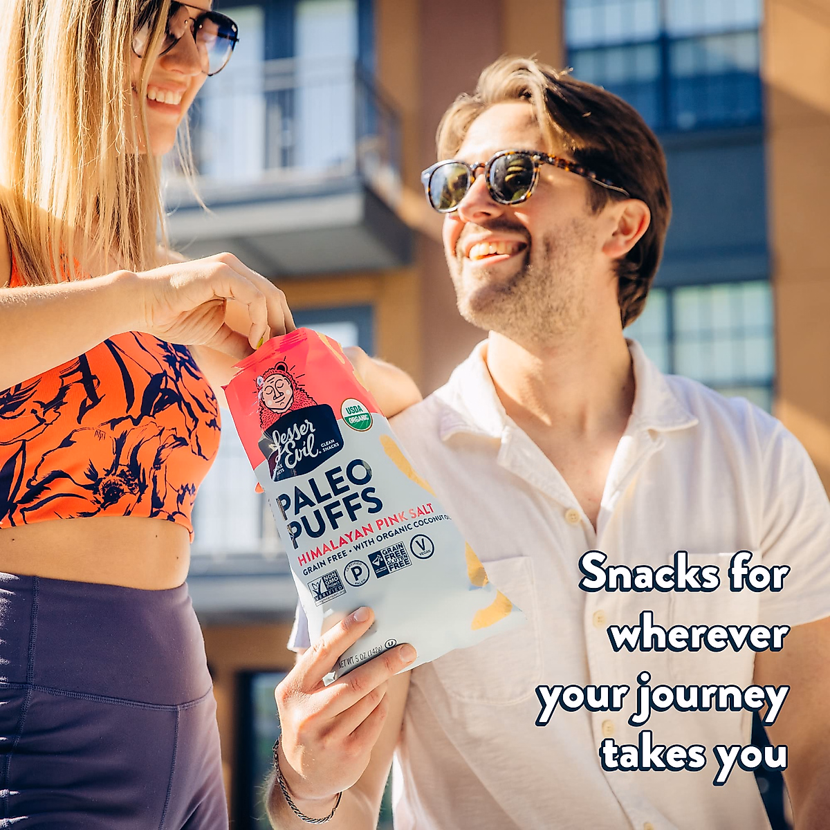 LesserEvil Himalayan Pink Salt Organic Paleo Puffs, Grain Free, Vegan, Minimally Processed, No Vegetable Oil, 5 Oz, Pack of 3