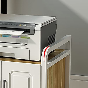 Printer Table Printer Cabinet Printer Stand 2 Tiers Office Movable Laser Printer Copier Stand Cart Under Desk Rolling Table File Cabinets Fax A4 Paper Organizer Shelf for Home Office Storage & Organiz