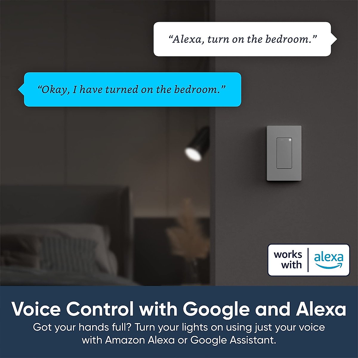Wyze Switch, 2.4 GHz WiFi Smart Light Switch, Single-Pole, Needs Neutral Wire, Compatible with Alexa, Google Assistant, and IFTTT, No Hub Required, 3-Pack, White