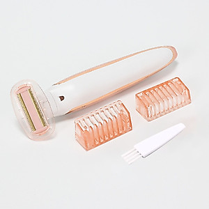 LinMei Razor Replacement Head Compatible for Finishing Touch Flawless Body Rechargeable Ladies Shaver and Trimmer with 3 Shaver Guide Combs, 2 Cleaning Brush, Bag