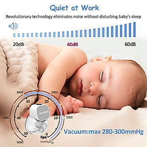 Mcadero Electric Breast Pump,4 Mode & 12 Levels,LED Display, Wearable Hands-Free Breast Pump,Portable Breast Pump (White M1 2PCS)