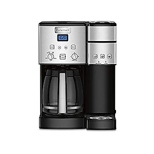 Cuisinart SS-15 Maker Coffee Center 12-Cup Coffeemaker and Single-Serve Brewer, Silver (Renewed)