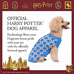 Harry Potter: Ravenclaw Pet Sweater - Medium | Medium Harry Potter Costumes for Dogs| Harry Potter Dog Apparel & Accessories for Hogwarts Houses, Ravenclaw Blue
