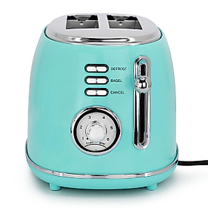 MegaChef 1.7 Liter Electric Tea Kettle and 2 Slice Toaster Combo (Turquoise)