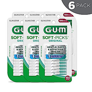 GUM Soft-Picks Original Dental Picks, 150 Count (Pack of 6)