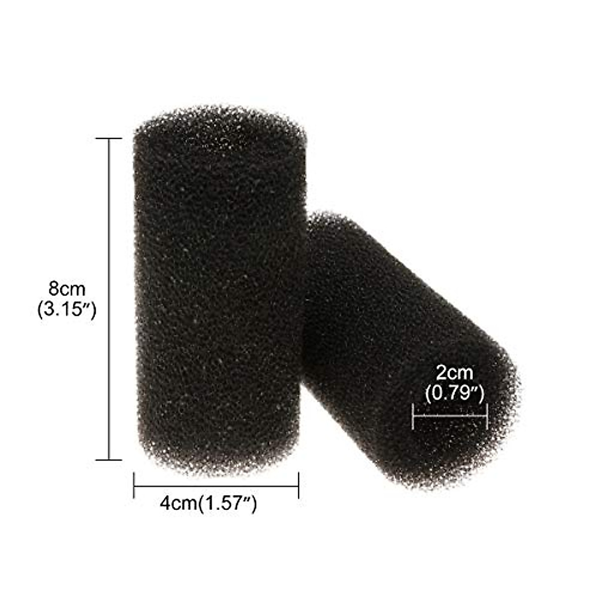 Senzeal 4PCS Pre-Filter Foam Sponge Roll Aquarium Filter Intake Cover for Aquarium Fish Tank(Medium)