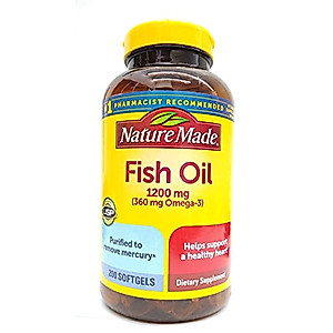 Nature Made Fish Oil 1200 Mg (360 Mg Omega-3) 200 Liquid Softgels