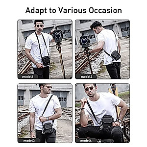 Black Small Side Shoulder Bag Crossbody Bag For Men Women Mini Messenger Bag Satchel Bag Travel Purse Wallet Passport Holder Bag, Cell Phone Purse Neck Pouch Wallet- Unisex