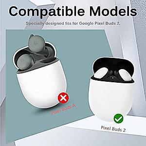 Miimall Compatible for Google Pixel Buds 2 Case, [Secure Lock][Anti-Lost Keychain][Front LED Visible] Military Full-Body Rugged Case Cover for Pixel Buds 2 Case Cover 2020 (Black)