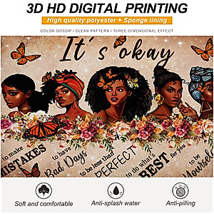 African American Makeup Bag for Purse Afro Black Cosmetic Bags for Women Inspirational Gift Small Funny Cosmetics Pouch Travel Bag Cases for Toiletries Accessories Organizer