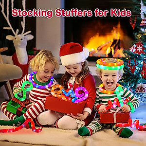 Glow Sticks - 16Pcs Light Up Pop Tubes Party Favors for Kids 4-8-12, 224 LED Glow in the Dark Party Supplies 2024 Graduation Glow Party, Glow Sticks Bulk for Kids Toys Prizes Carnival 4th of July