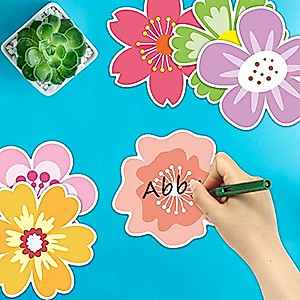 54 Pcs Spring Flower Cutouts Spring Time Cut-Outs for Party Classroom Decoration