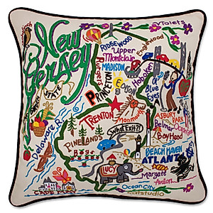 Catstudio New Jersey Embroidered Decorative Throw Pillow