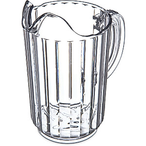 Carlisle FoodService Products Clear Pitcher Tall Pitcher, Plastic Pitcher for Restaurants, Catering, Kitchens, Plastic, 32 Ounces, Clear