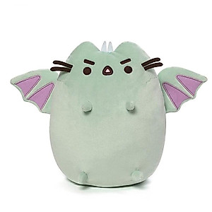 GUND Pusheen The Cat Grumpy Dragonsheen Plush, Dragon Stuffed Animal for Ages 8 and Up, Green/Purple, 9”