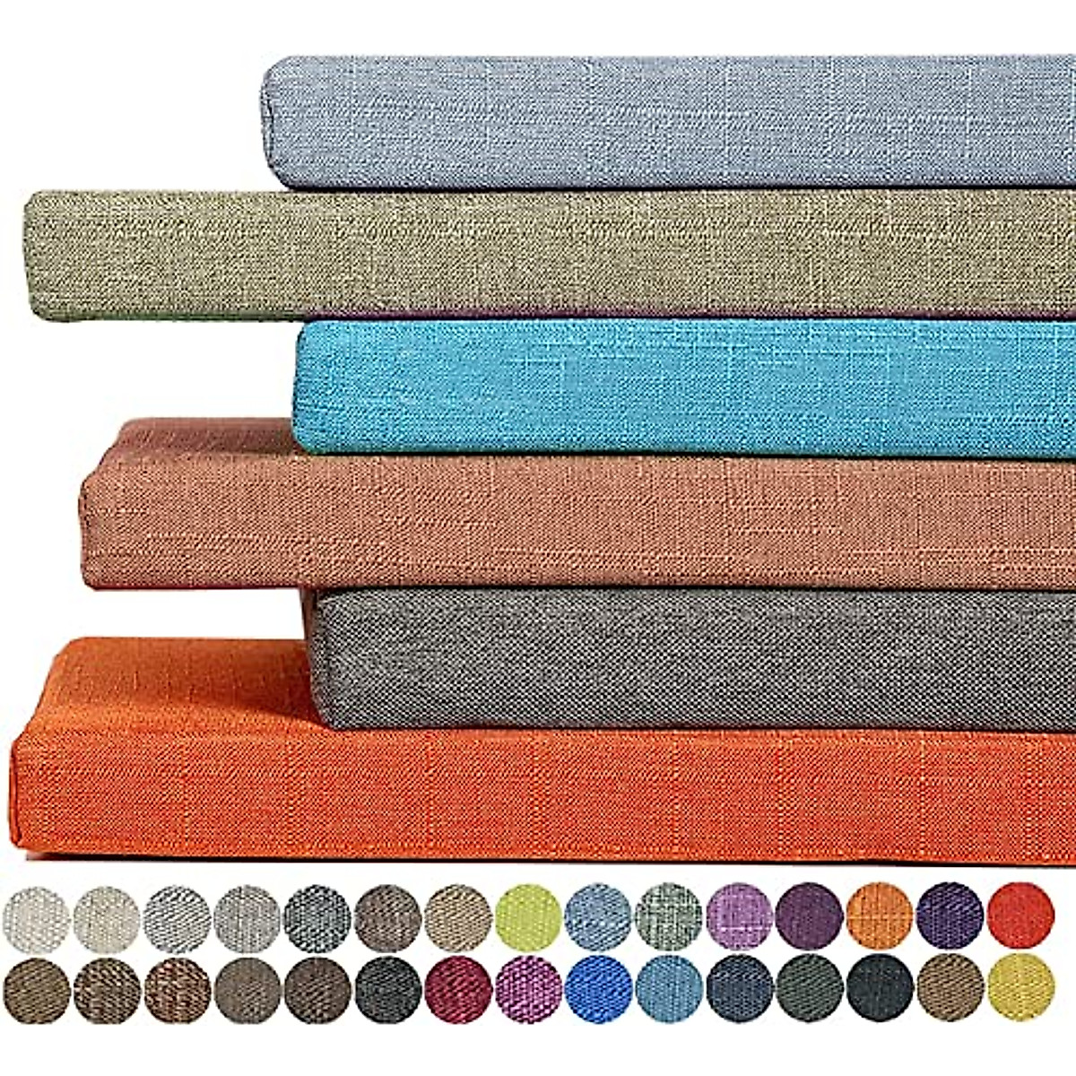 MYLSMPLE Custom Size Bench Cushion for Indoor Outdoor Patio Furniture Window Seat Swing Cushion Porch Bench Chair Pads (Custom, Custom)