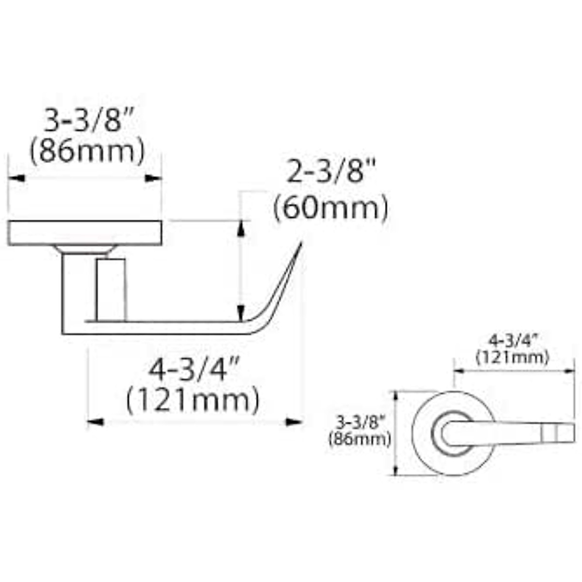 LO-LOCK HARDWARE Commercial Lever Door Lock - Heavy-Duty Locking Door Handle, ADA Door Handles, Cylindrical Lever Lock, Non-Handed Grade 2 Industrial Door Handle, 26D Satin Chrome, Entrance w/Clutch