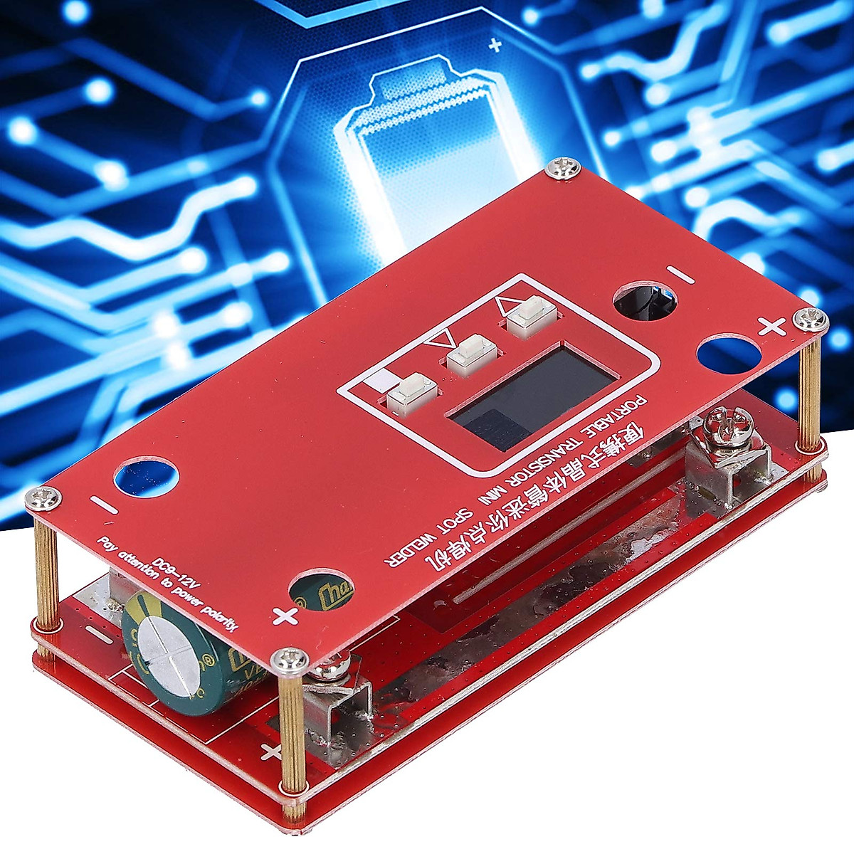 TOPINCN Portable Mini Spot Welder Machine with LCD Screen DIY Spot Welding Machine Equipment