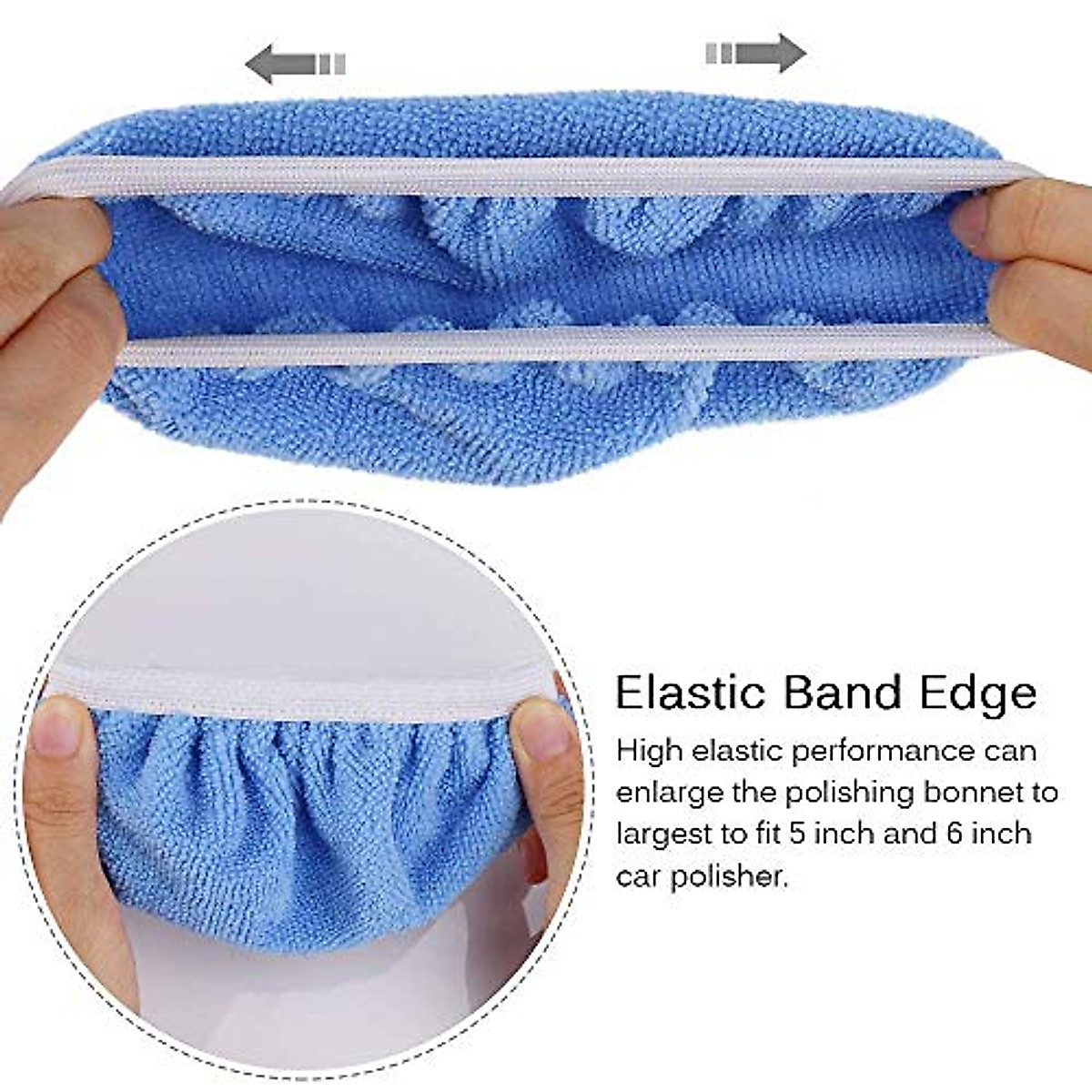 AIVS Car Polisher Pad Bonnet Polishing Bonnet Buffing Pads Waxer Pads Cover for Car Buffer Polisher(7"-8")