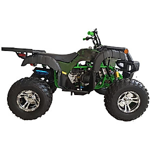 HHH 200cc Adult ATV with Automatic Transmission w/Reverse, Big 23"/22" Aluminium Rim Wheels! - Green Camo