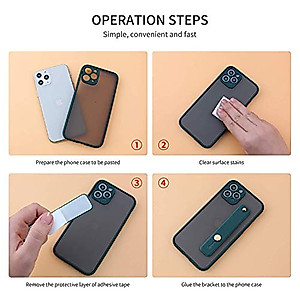 Removable and Reusable Cell Phone Grip Strap, Yetaida Telescopic Finger Kickstand Bracket Universal Silicone Phone Holder Stand and Portable Finger Loop for Most Smartphones Case (White)