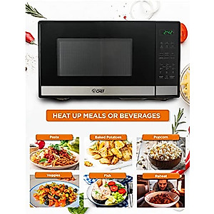 COMMERCIAL CHEF Small Microwave 0.9 Cu. Ft.Countertop Microwave with Touch Controls & Digital Display, Stainless & Keurig K-Classic Coffee Maker K-Cup Pod, Single Serve, Programmable, 6 to 10 oz