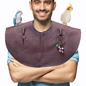 Parrot Anti-Scratch Shoulder and Arm Protector, Bird Diaper Durable Denim Parrot Training Pads for Parakeets Cockatiels Conures Macaws Lovebirds Finches, Anti-bite Protective Shawl Arm Guard