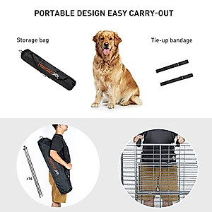 Hawsaiy Dog Fence for The Yard Outdoor Playpen Large Dog 32inch with Doors 8/16/24/32/40/48 Portable Exercise Fence with Storage Bag for Indoor Travel