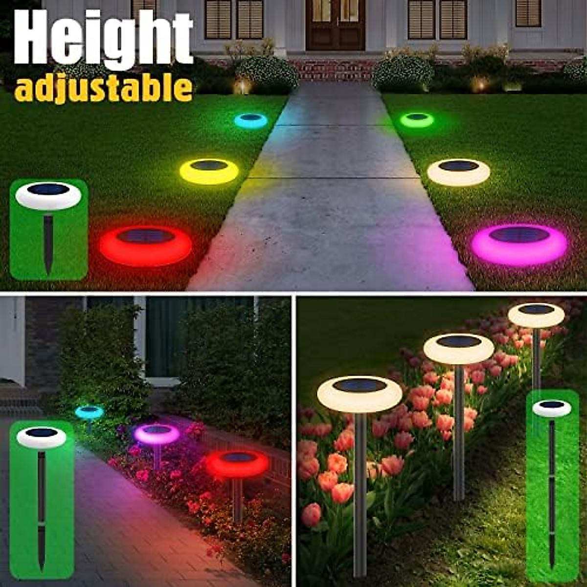 intelamp Colorful Solar Lights for Outside Solar Garden Lights (8)