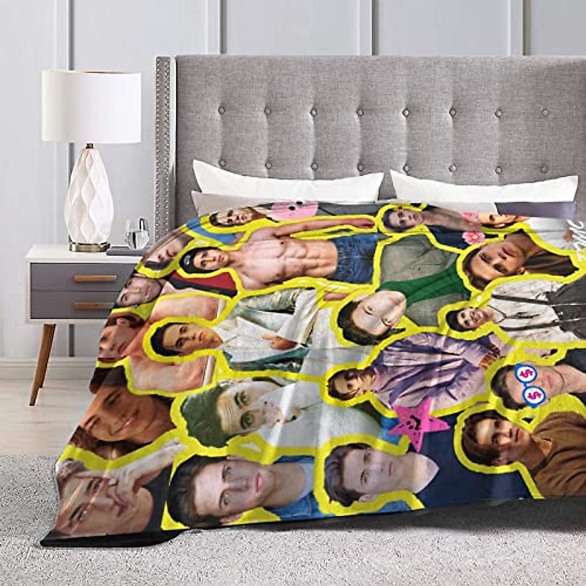 Blanket Tanner Buchanan Soft and Comfortable Warm Fleece Blanket for Sofa,Office Bed car Camp Couch Cozy Plush Throw Blankets Beach Blankets