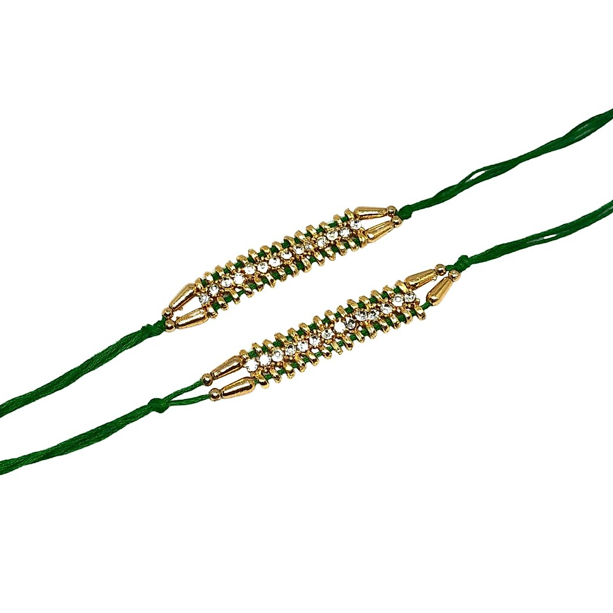 WhopperIndia Set of 2 14 Stone Rakhi | Rakhi Bracelet | Raksha bandhan Rakhi | Rakhi for Brother | Rakhi for Sister | Rakhi for Bhaiya | Rakhi for Bhabhi | rakhi for boys | Indian Rakhee | Rakhdi