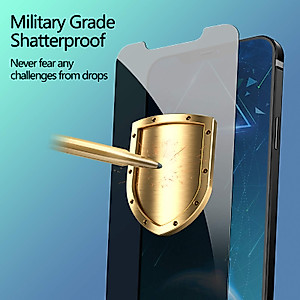 sorlnern (2 Pack for Privacy Screen Protector for iPhone 12 Mini, Anti Spy Screen Protector Tempered Glass Film, Touch Sensitive, Bubble-Free, Case Friendly, with Easy Installation Tray