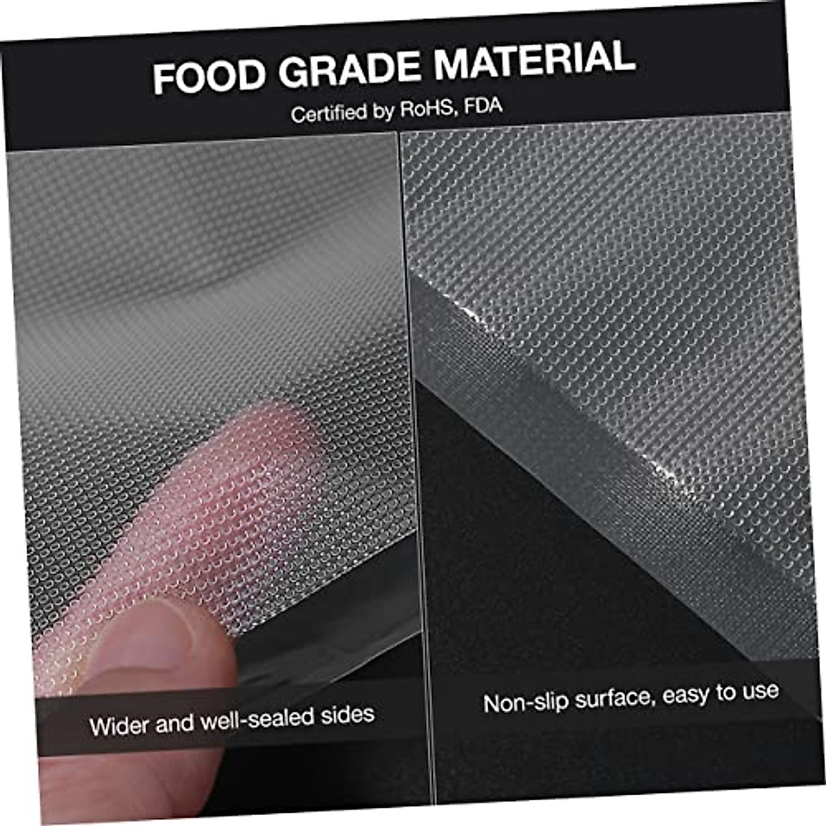 VOSAREA 3 Rolls Vacuum Storage Bag Vacuum Bags Refrigerator Bags Reusable Sandwich Bag Vacuum Seal Storage Bags Fruit Fresh Bags Vaccum Seal Storage Bags Fridge Bags Bye Transparent