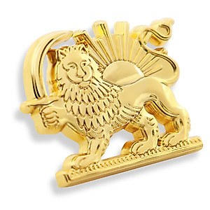 6-Pack Persia Iran Flag Lapel pins Bulk Metal Old Persian Iranian Lion Sun and Crown pin Souvenir Series Gifts