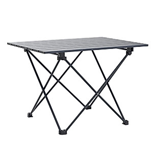 Nice C Camping Table, Camp Table, Folding Table, Beach Table, Roll up Foldable Collapsible, Aluminum Ultralight Compact with Carry Bag for Outdoor, Picnic, Cooking, Festival, Indoor, Office