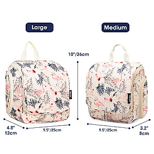 WANDF Hanging Toiletry Bag for Women Bathroom Bag with Jewellery Bag and Clear Wet Separation Compartments Water-resistant Travel Toiletry Organizer