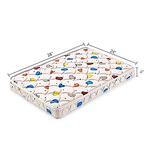 Mini Crib Mattress 38" x 24" x 4"- Firm Support and Comfort Premium Foam,Noiseless and Odorless,Hypoallergenic Mini Crib Mattress,Fits Mini and Portable Cribs,Dual Sided with Soft Breathable Fabric
