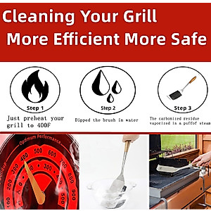 XUDAKAIXIN Grill Brush Bristle Free,Water-Activated steam Effectively Cleans The Grill.Unique Steel Fibers for Cast Iron/Stainless-Steel Grates,Grill Brush for Outdoor Grill,Gift for Men/Dad