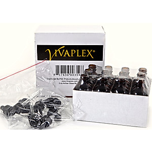 12, Amber, 2 oz Glass Bottles, with Glass Eye Droppers